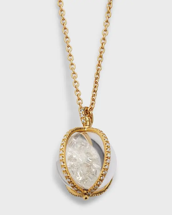 Moritz Glik 18k Diamond Shaker Pendant Necklace - Yellow Gold