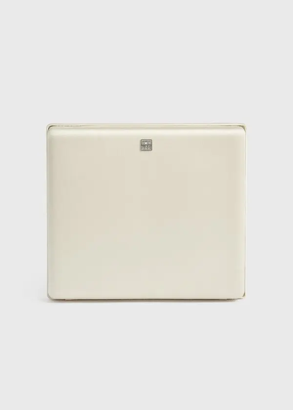 TOTÊME Satin Box Clutch - Ecru