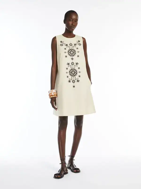 knee length dresses for ladies Getto Dress in White