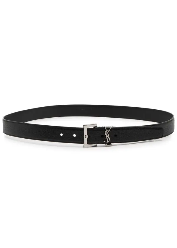 Saint Laurent Cassandre Leather Belt