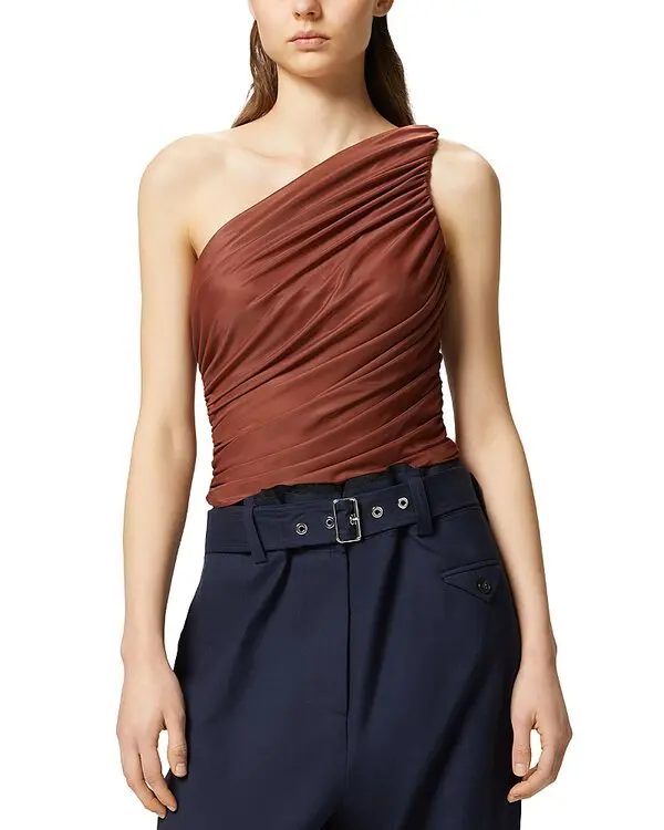 Pinko Cormorano Ruched Top - Cinnamon