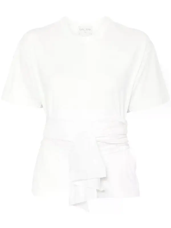FORTE_FORTE Wrap-detail T-shirt