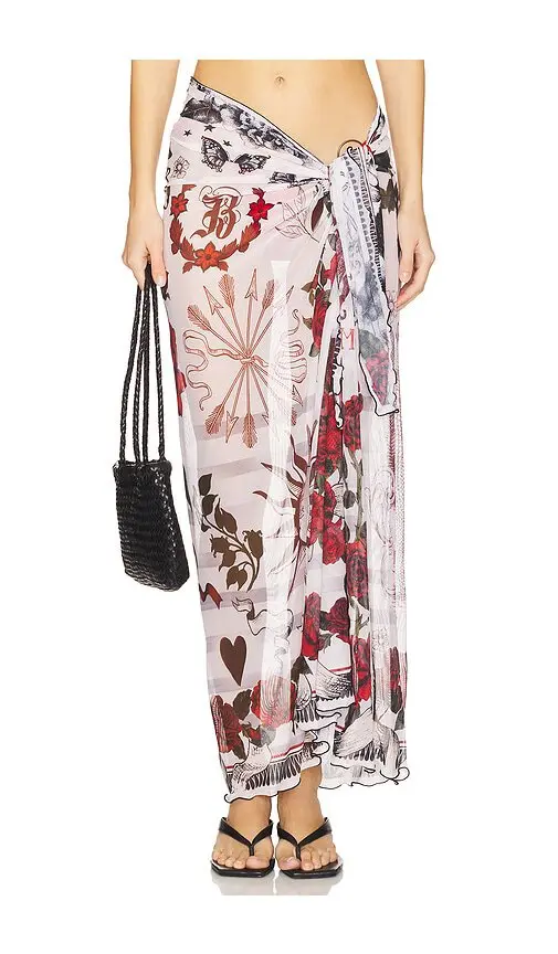 Agua Bendita Marine Sarong In Ivory