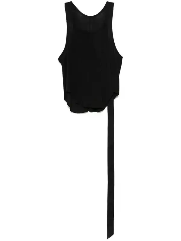 Rick Owens Cropped Tank Top - Black