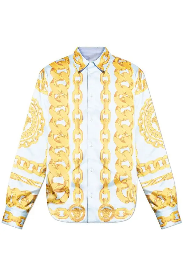 Versace Reversible Button-Up Shirt In Multi - 29% Off | Editorialist