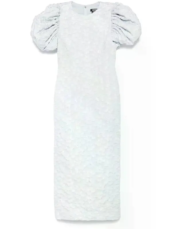 Remain Birger Christensen Jacquard Puffy Midi Dress