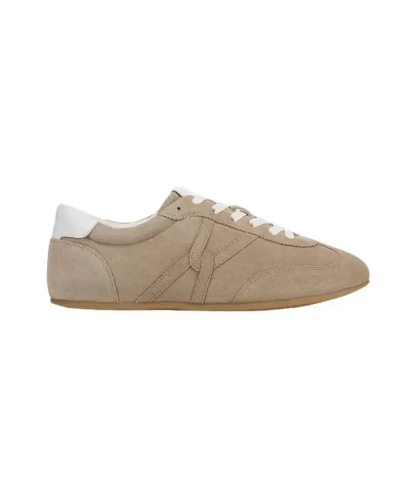 Veronica Beard Riviera Suede Sneakers - Sand/lily