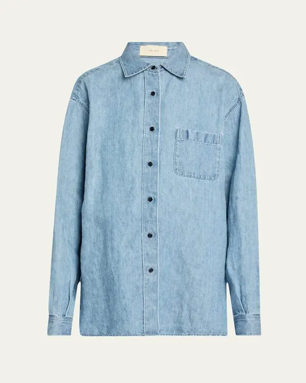 THE ROW Nesson Linen Shirt - Bleached