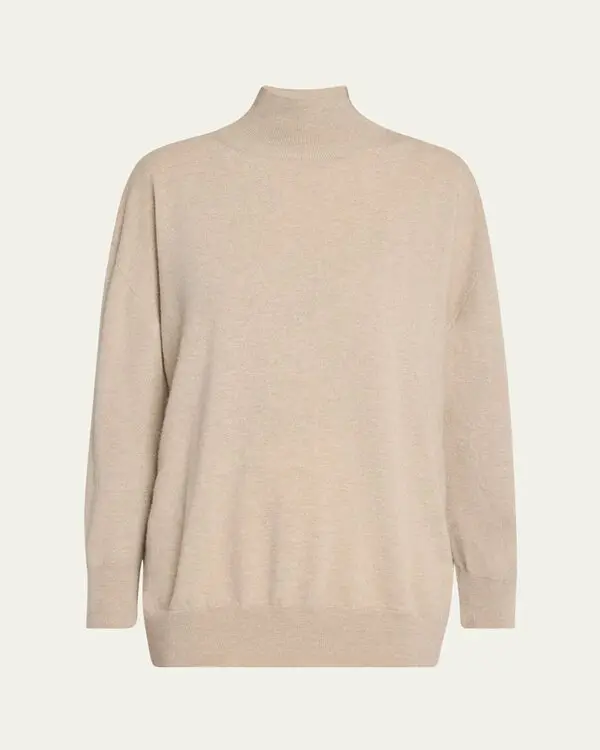 THE ROW Jabari Cashmere Sweater - Beige Melange