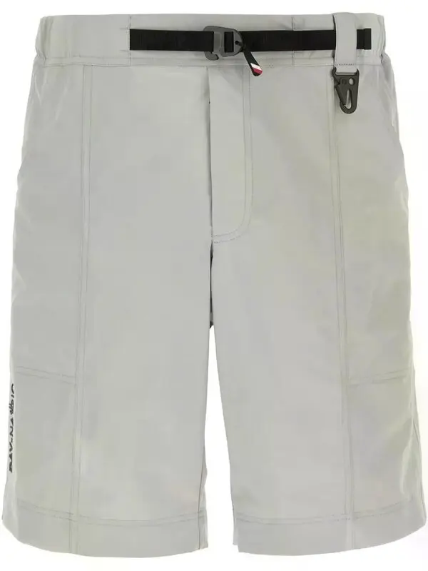 Moncler Logo-appliqué Bermuda Shorts - Grey