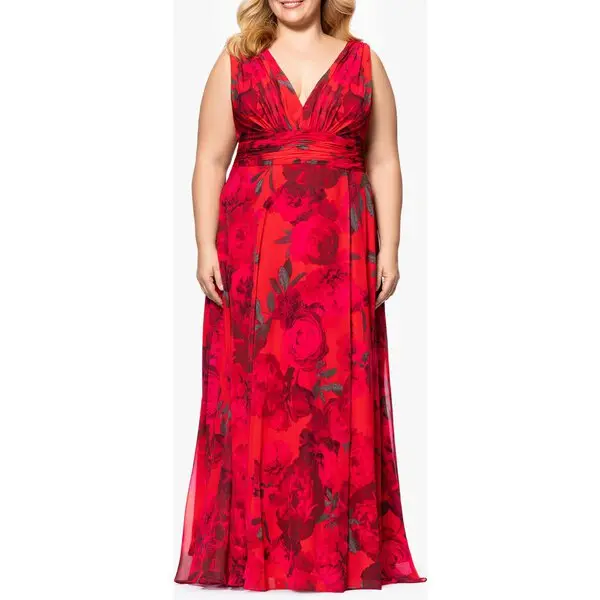 Betsy & Adam Floral A-line Gown