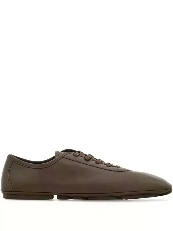 FERRAGAMO Lace-up Driver Shoes - Brown