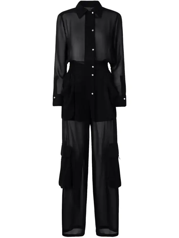 Pinko Cargo Jumpsuit - Black