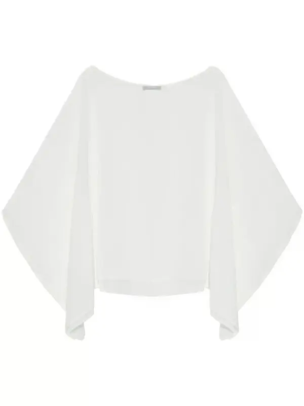 Balmain Silk Cape Blouse