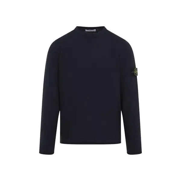 Stone Island Cotton Crew Neck Pullover - Blue