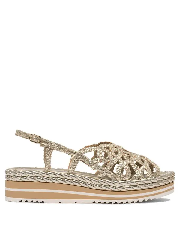 PONS QUINTANA Strappy Sandals - Gold
