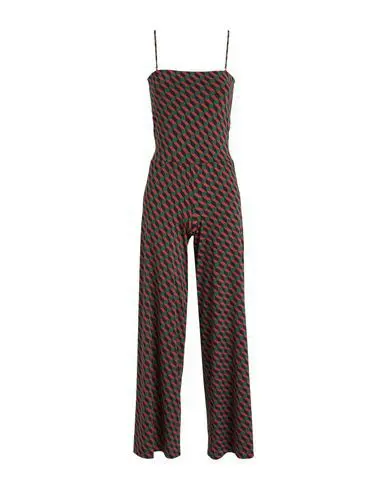 SIYU Geometric Print Jumpsuit - Red