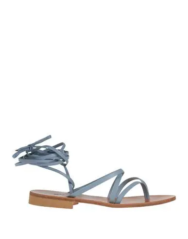 BALDININI Leather Thong Sandals - Blue