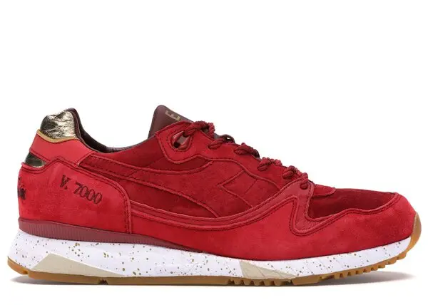 DIADORA V7000 End Opera Sneakers - Tango Red/red Dahlia/gold