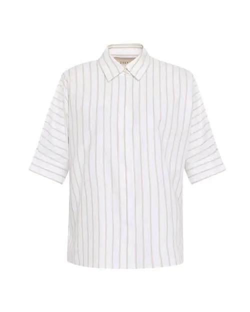 THEO THE LABEL Echo Back Button Shirt
