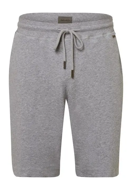 Hanro Living Cotton Drawstring Shorts - Grey Melange