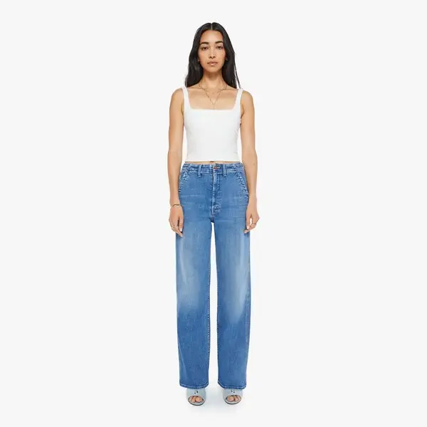 MOTHER The Major Prep Zip Sneak Jeans