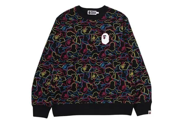 BAPE Neon Camo Crewneck Sweatshirt - Multicolor