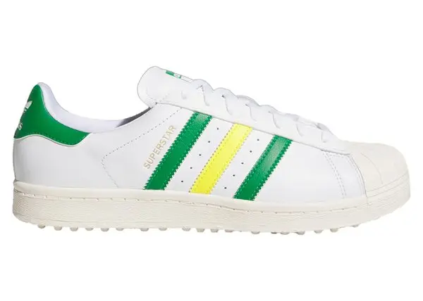 Adidas Superstar Spikeless Golf Sneakers - Cloud White/green/yellow