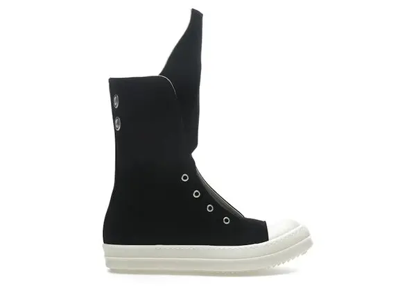 Rick Owens Hollywood Boot Sneaks - Black/milk