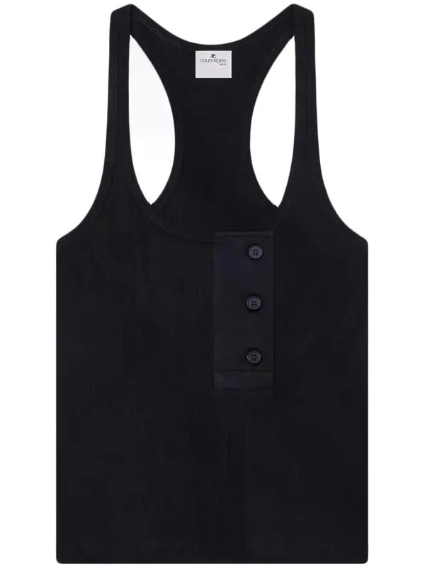 COURREGES Oblique 90's Tank Top - Black