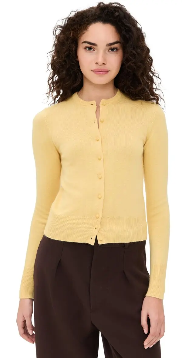 GUIZIO Emelie Cropped Cardigan - Honey Butter