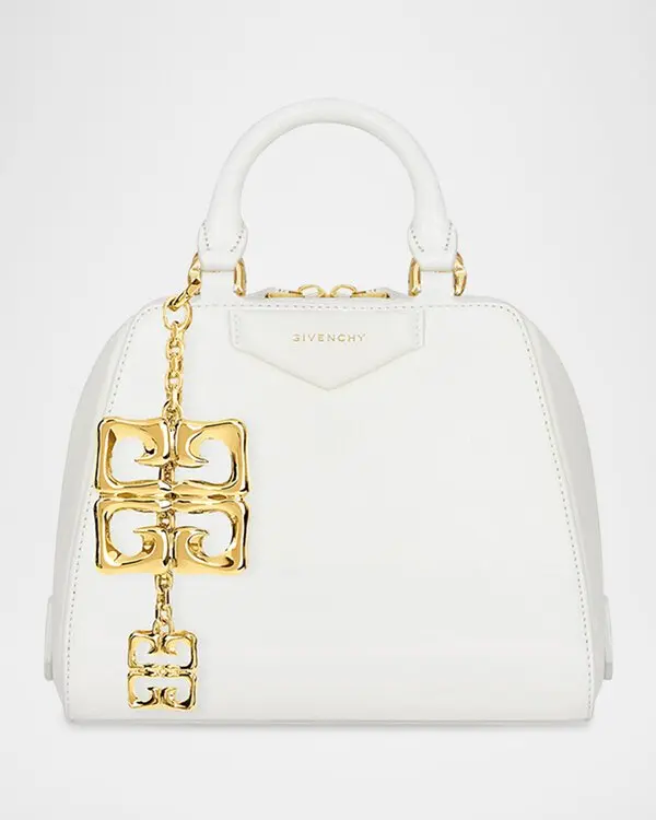 Givenchy Antigona Nano Cube Top-handle Bag With 4g Liquid Charm - Ivory