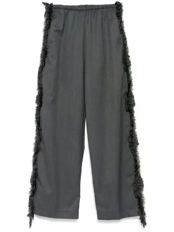 JNBY Side Detailed Straight Trousers - Grey