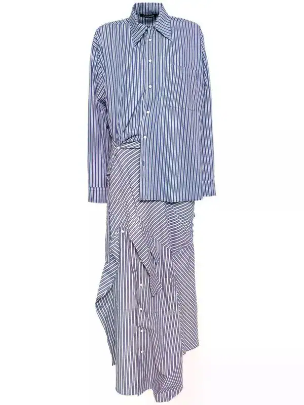 Ottolinger Deconstructed Shirt Dress In Blue - 53% Off | Editorialist