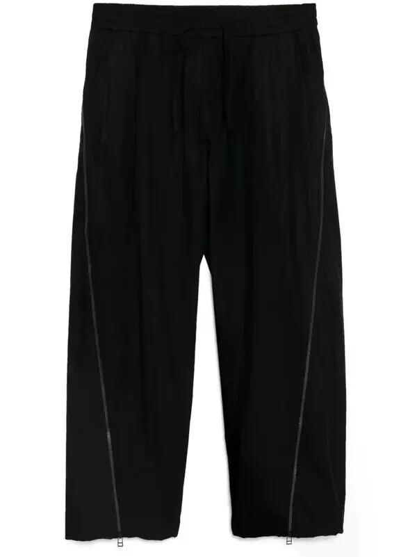 CROQUIS Zip-detail Trousers - Black
