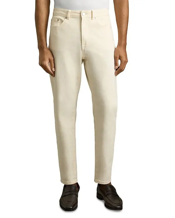 REISS Rathbone Cropped Relaxed Fit Jeans - White