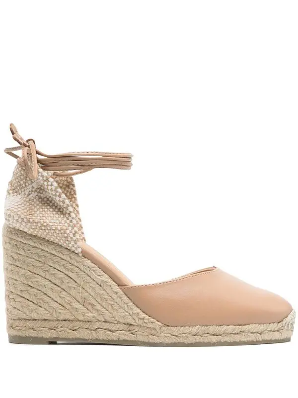 CastaÑer Carina Leather Espadrilles - Powder