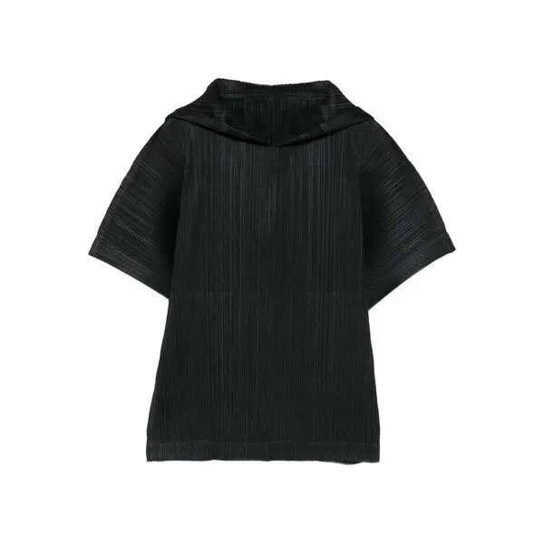 Issey Miyake Pleated Top - Black