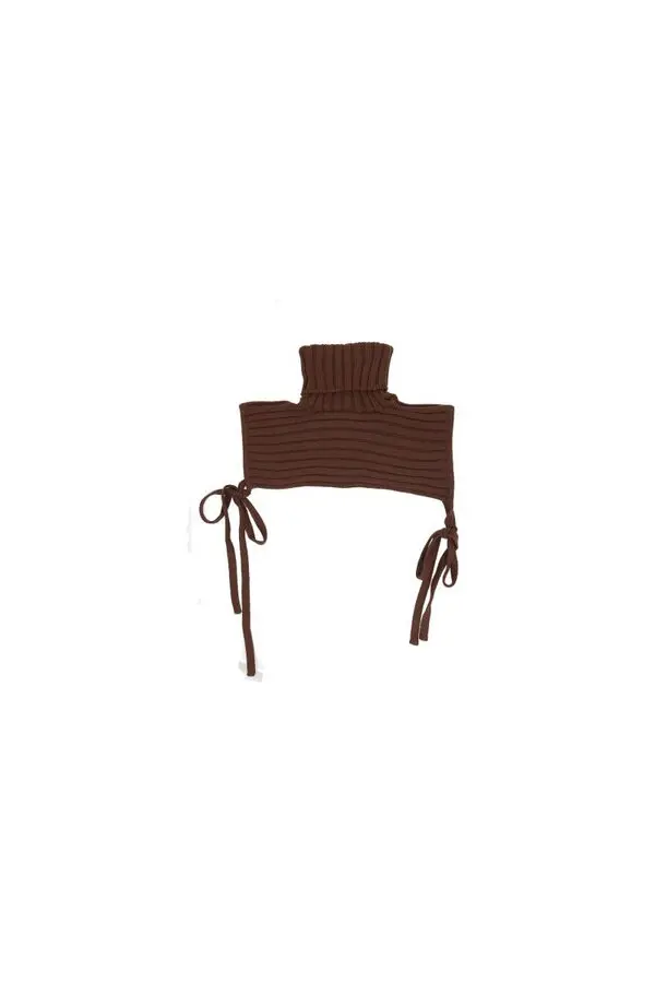 NICCOLO PASQUALETTI Wool Knit Shrug - Brown