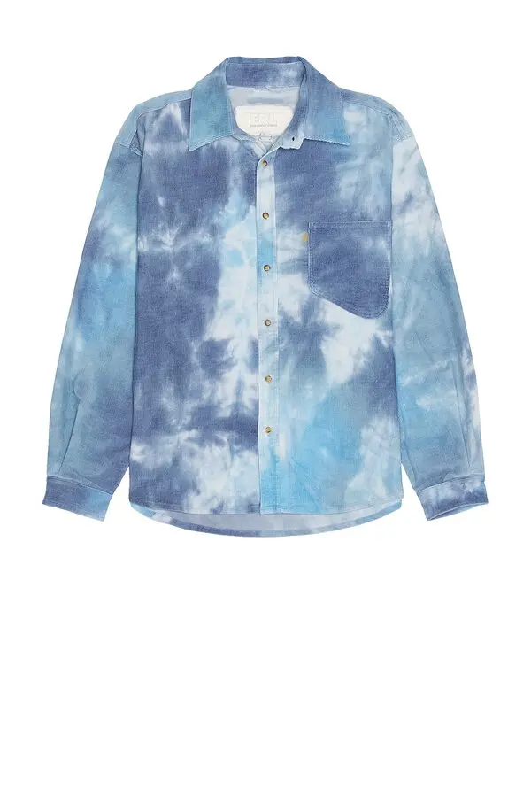 ERL Tie-dye Corduroy Overshirt In Baby