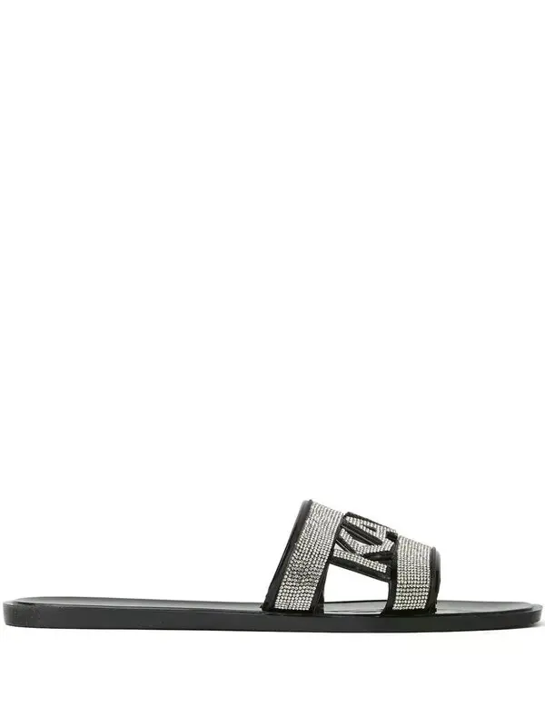 Karl Lagerfeld Jelly Sparkle Cut-out Sandals