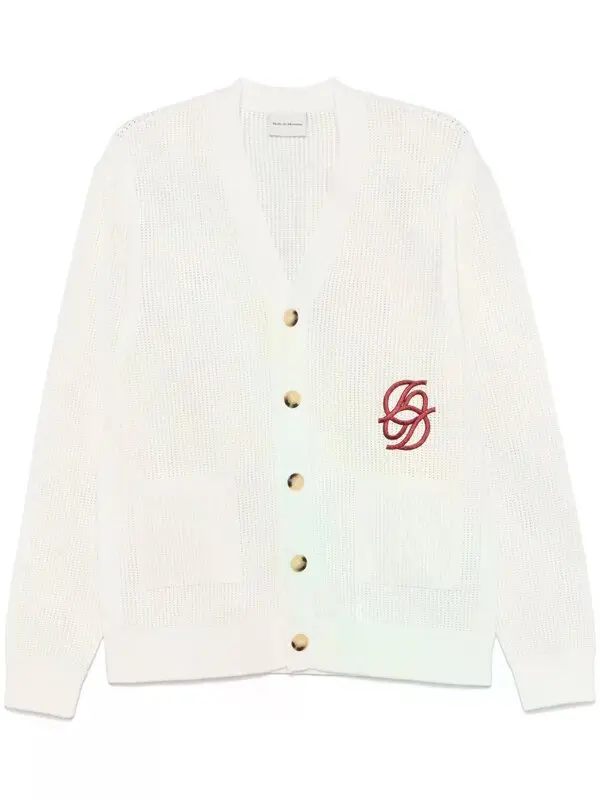 Drole De Monsieur Le Cardigan Monogramme Jacket - White