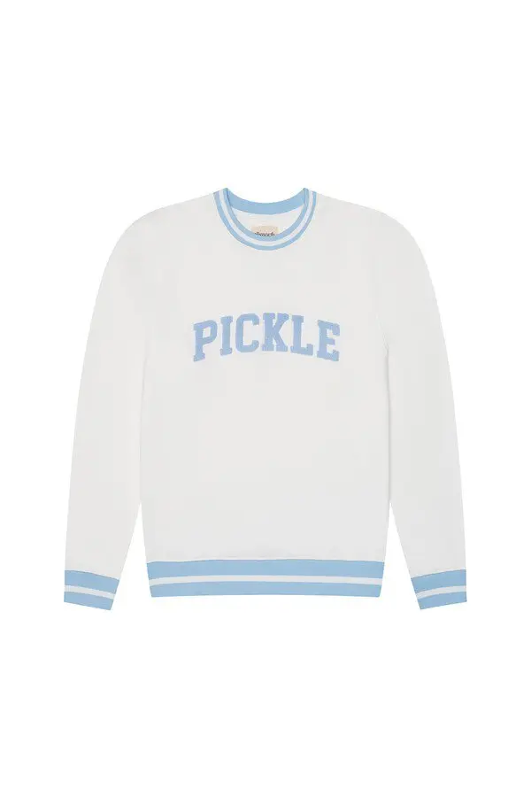 ELLSWORTH + IVEY Elle Collegiate Pickle Sweatshirt - Natural