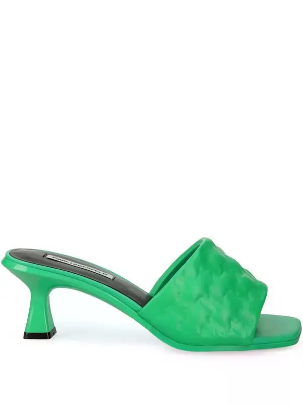 Karl Lagerfeld Monogram Leather Sandals