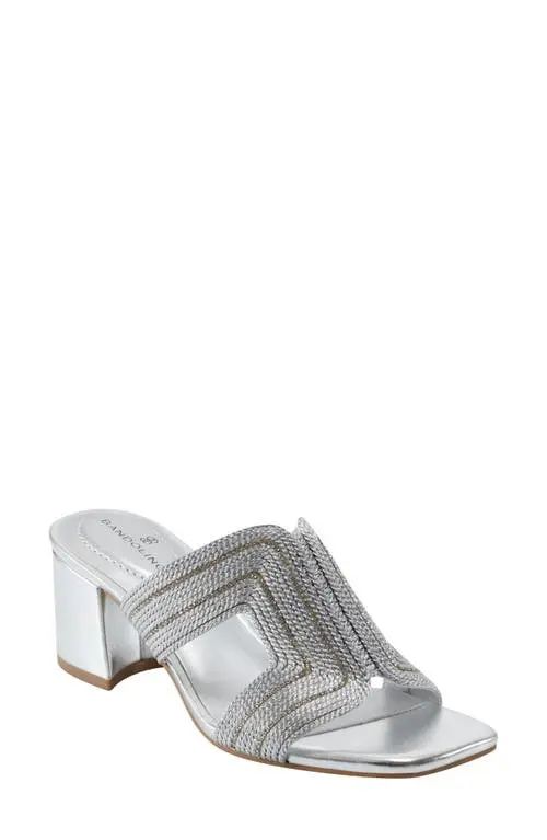 Bandolino Molane Embellished Slide Sandal - Silver