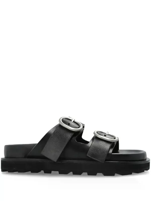 JIL SANDER Leather Sandals - Black