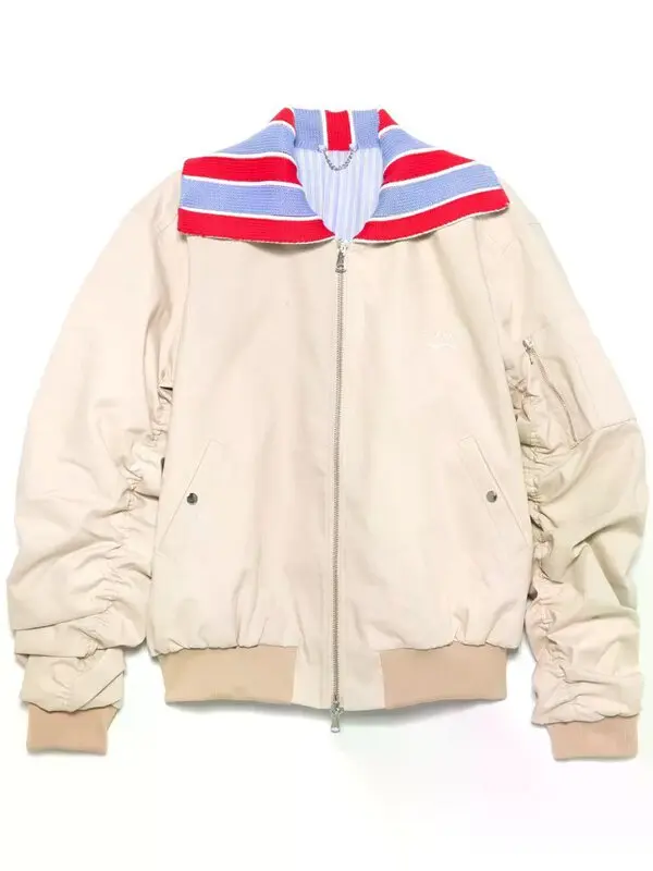 CHARLES JEFFREY LOVERBOY Contrasting-collar Bomber Jacket