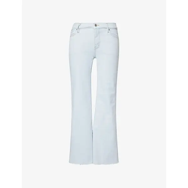 FRAME Icon Flared-leg Cotton-blend Denim Jeans - Feather Raw After