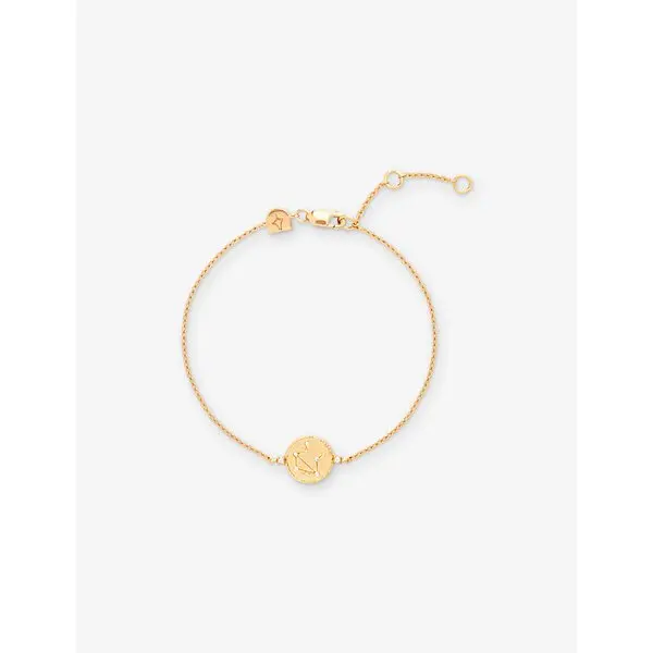 ASTRID & MIYU Libra Zodiac Pendant Bracelet - Gold