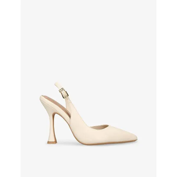 Kurt Geiger Aria2 Slingback Faux-leather Courts - Bone